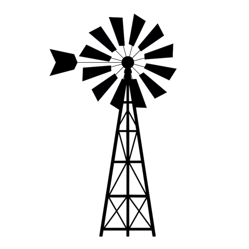 Windmill Svg - Etsy