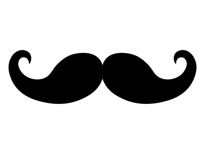 Mustache SVG, Moustache Silhouette, Mustache Clipart, Moustache Cut ...