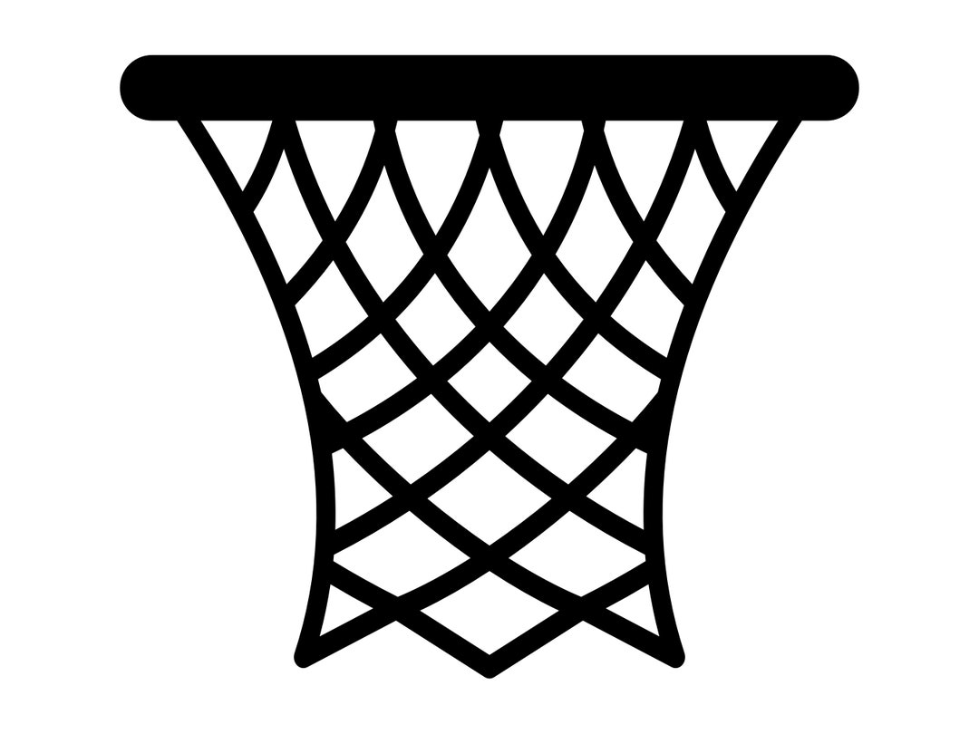 Basketball Hoop SVG, Basketball Net Silhouette, Basketball Ring Clipart ...