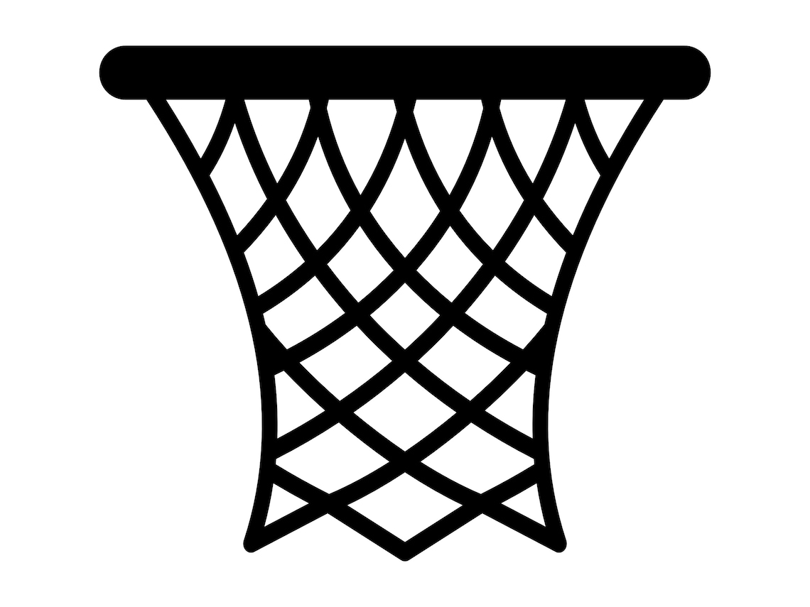 Basketball Hoop SVG, Basketball Net Silhouette, Basketball Ring Clipart ...