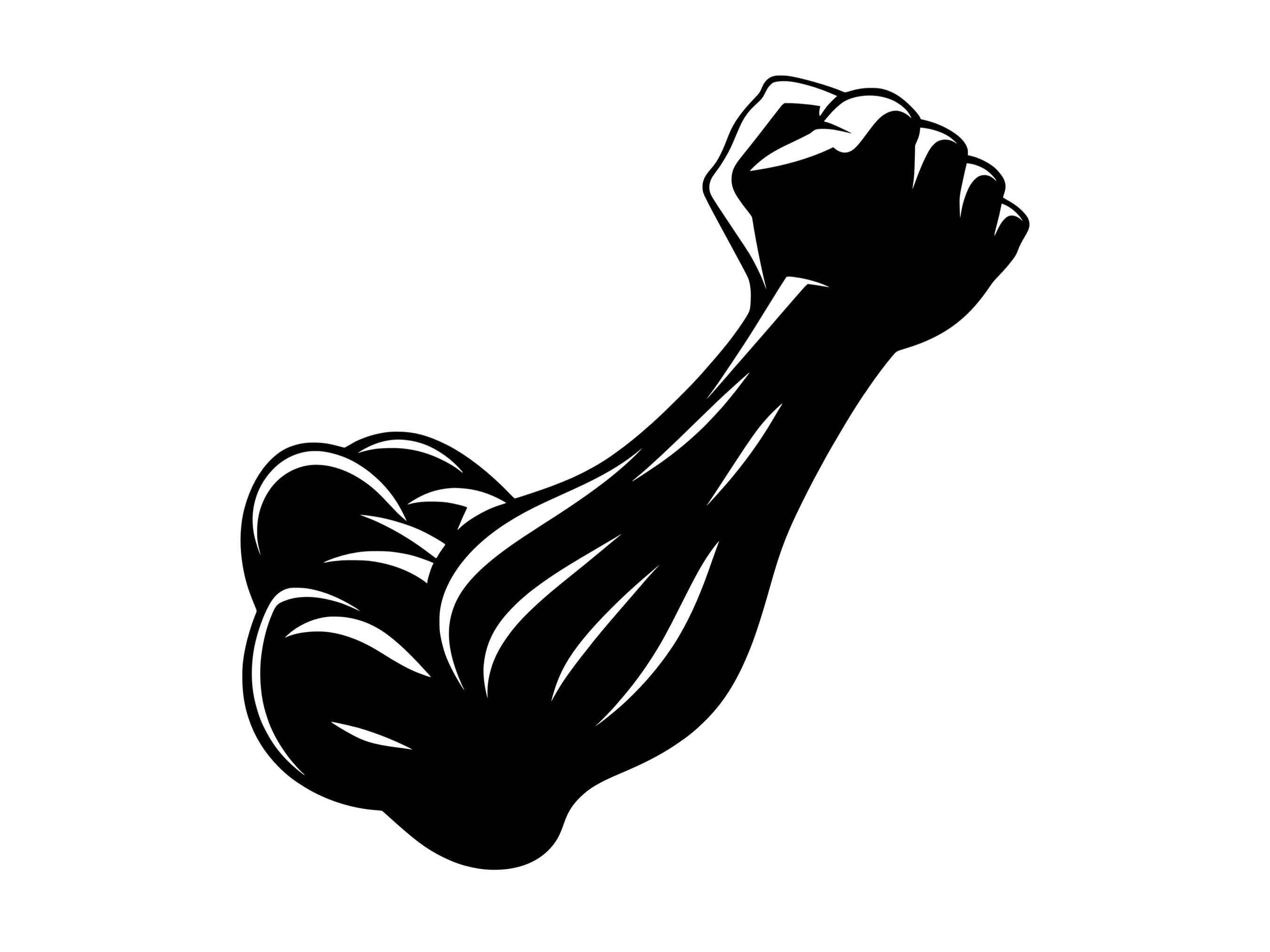 Muscle Flex SVG Body Builder Bicep Muscular Arm Flexing - Etsy