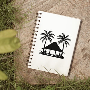 Tropical Cabana SVG - Island Beach Shelter Thatch Hut Silhouette Clip ...