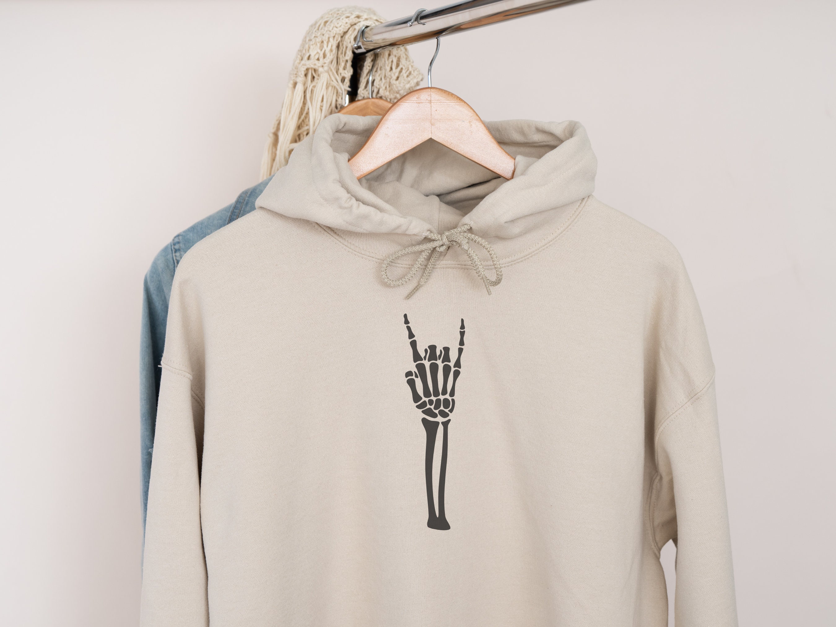 Skeleton Hand Rocker SVG, Rock and Roll Hand Silhouette, Hand Horns ...