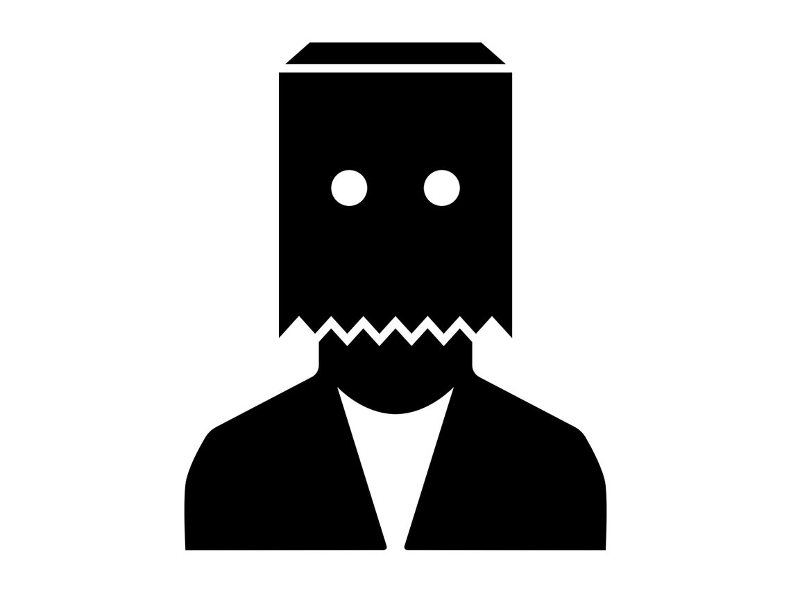 Paper Bag Mask SVG - Face Mask Hidden Identity Anonymous Silhouette ...