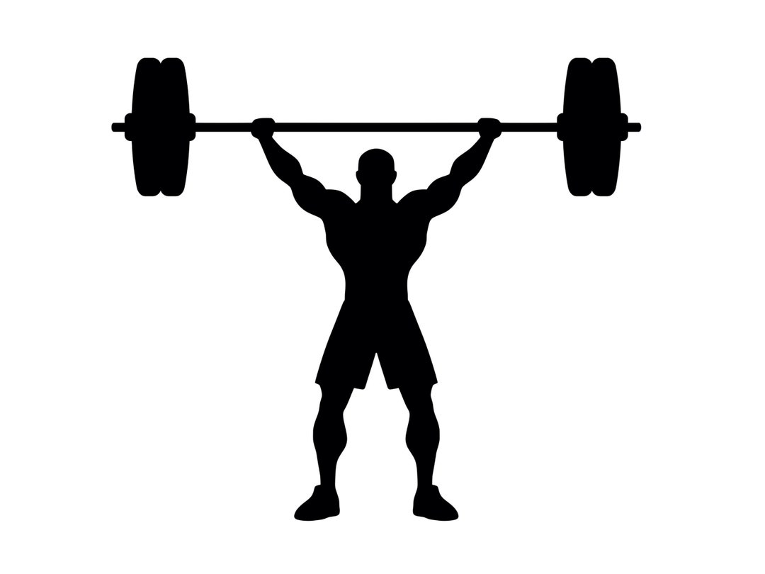 Weightlifter SVG - Gym Body Builder Strong Man Powerlifting Silhouette ...