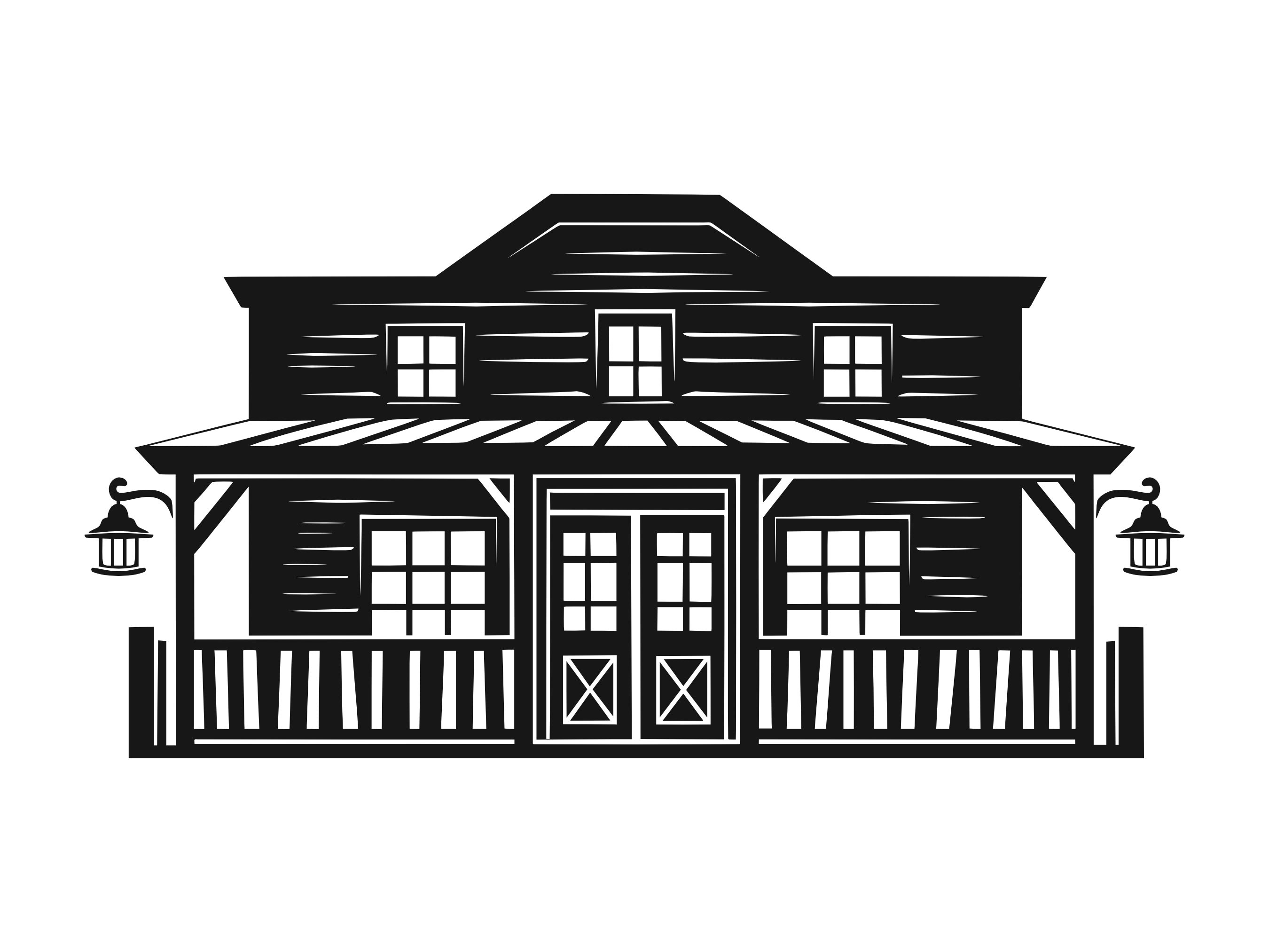 Western Saloon SVG - Wild West Town Cowboy Bar Tavern Silhouette Clip ...