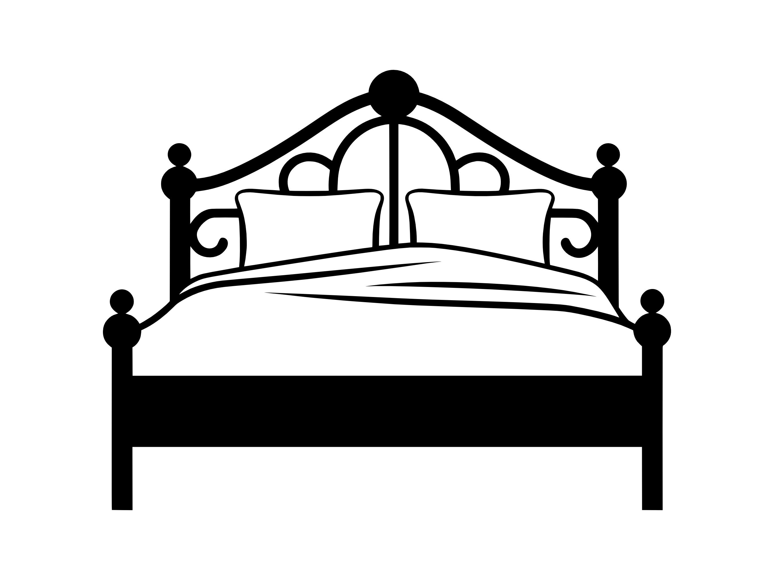 Bed Clip Art Black And White