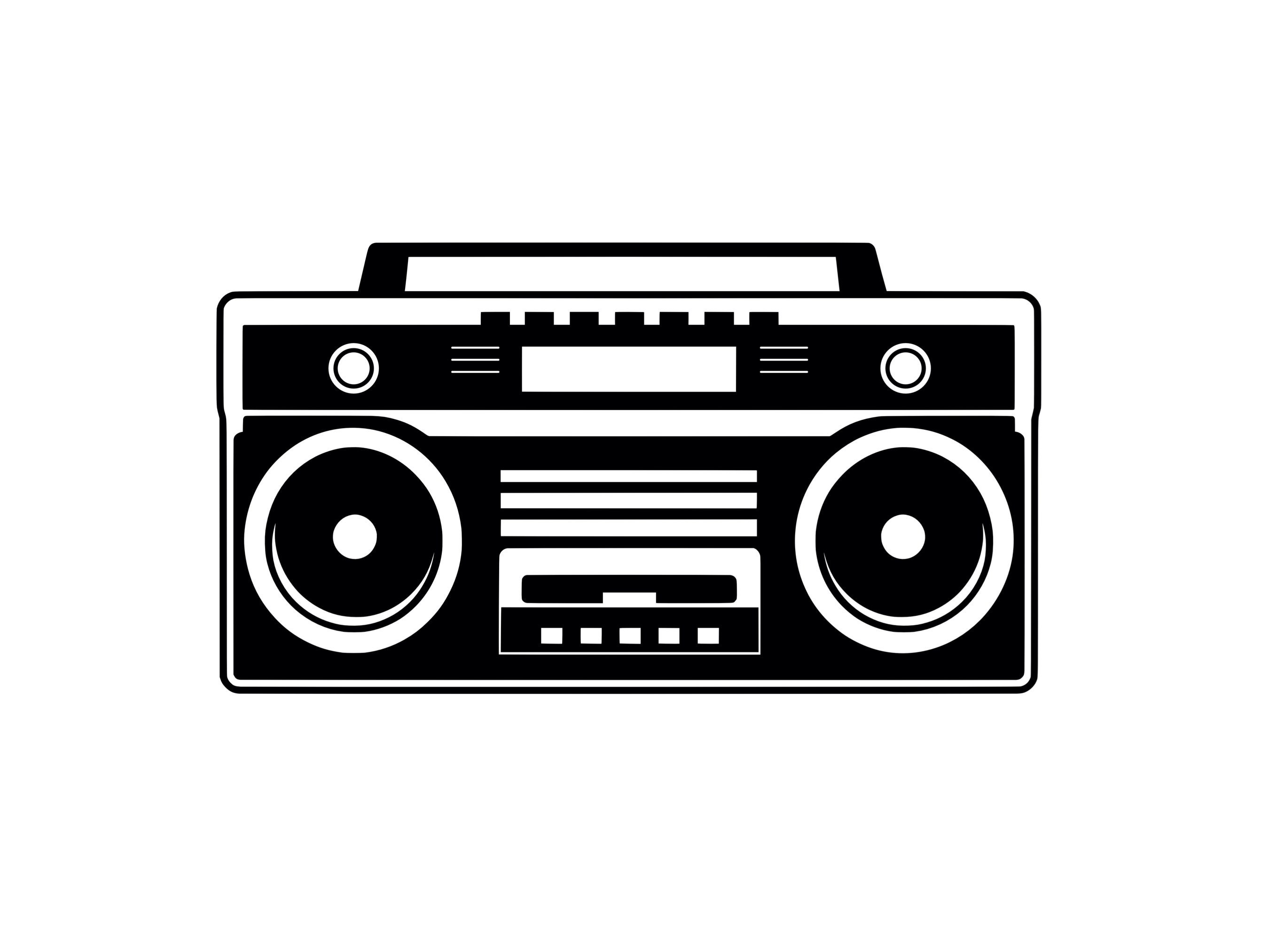Vector De Boombox De Los 80