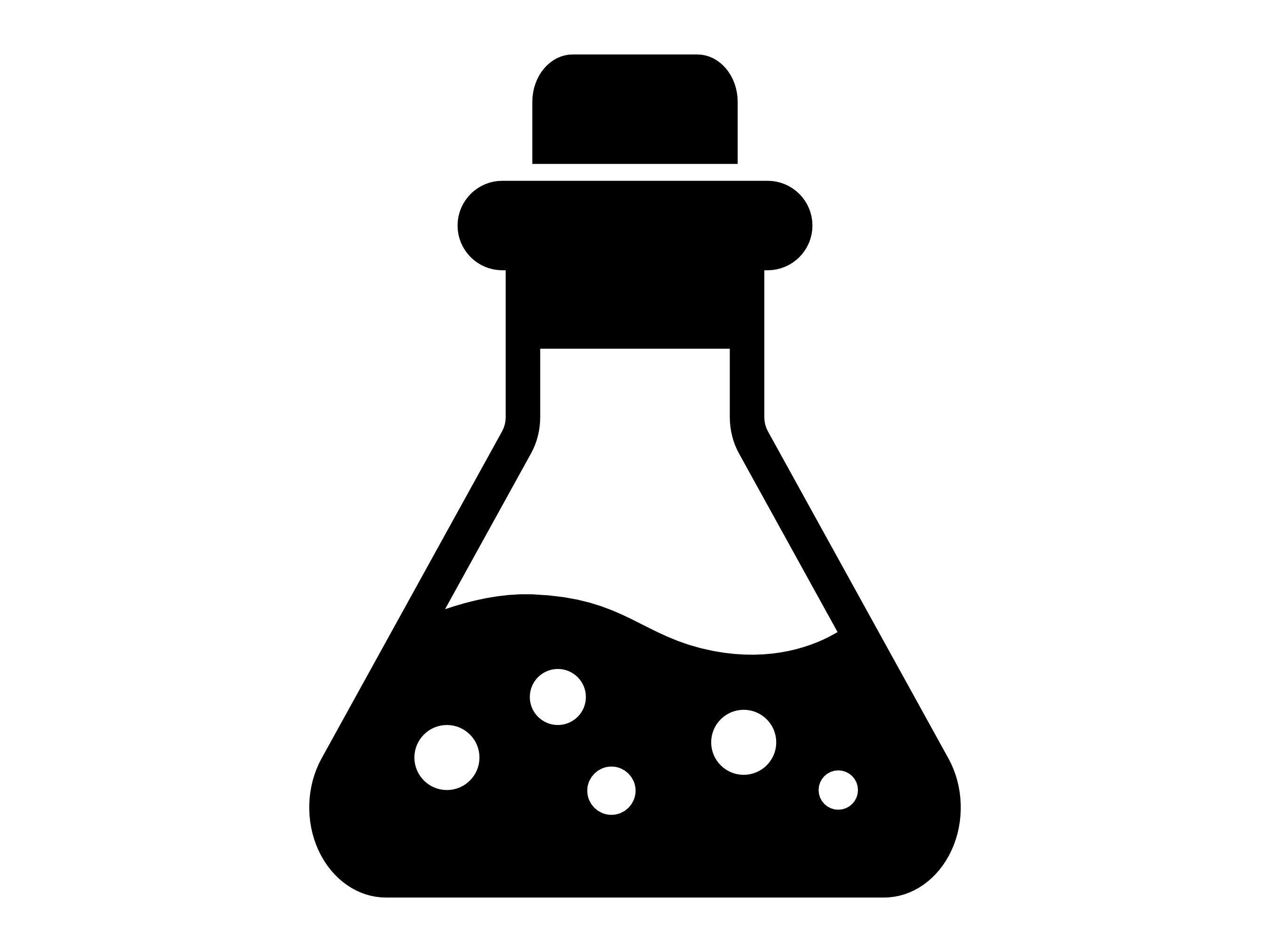 Matraz de laboratorio SVG, silueta de matraz de química, imágenes ...