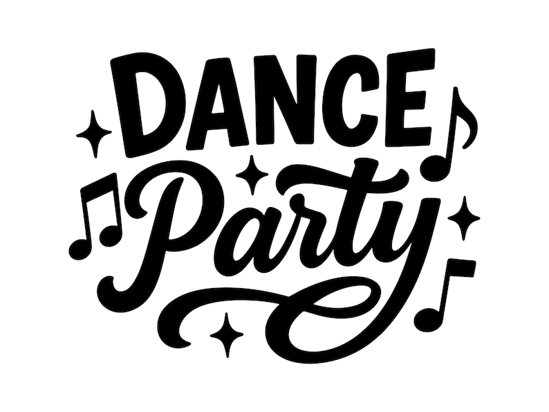 Dance Party SVG - Music Festival Birthday Celebration Disco Vibes Club ...