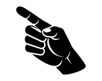 Pointing Hand SVG - Pointer Finger Hand Gesture Sign Silhouette Clipart ...