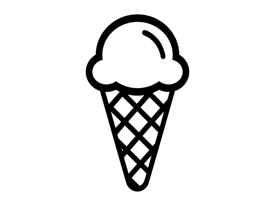Ice Cream Cone Summer Dessert - Instant Download Digital File Clip Art ...