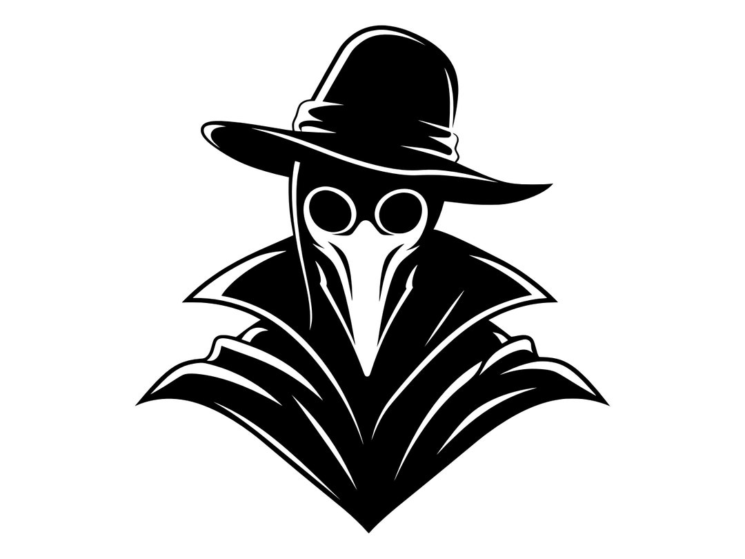 Plague Doctor SVG - Middle Ages Plague Beak Mask Doctor Silhouette Clip ...