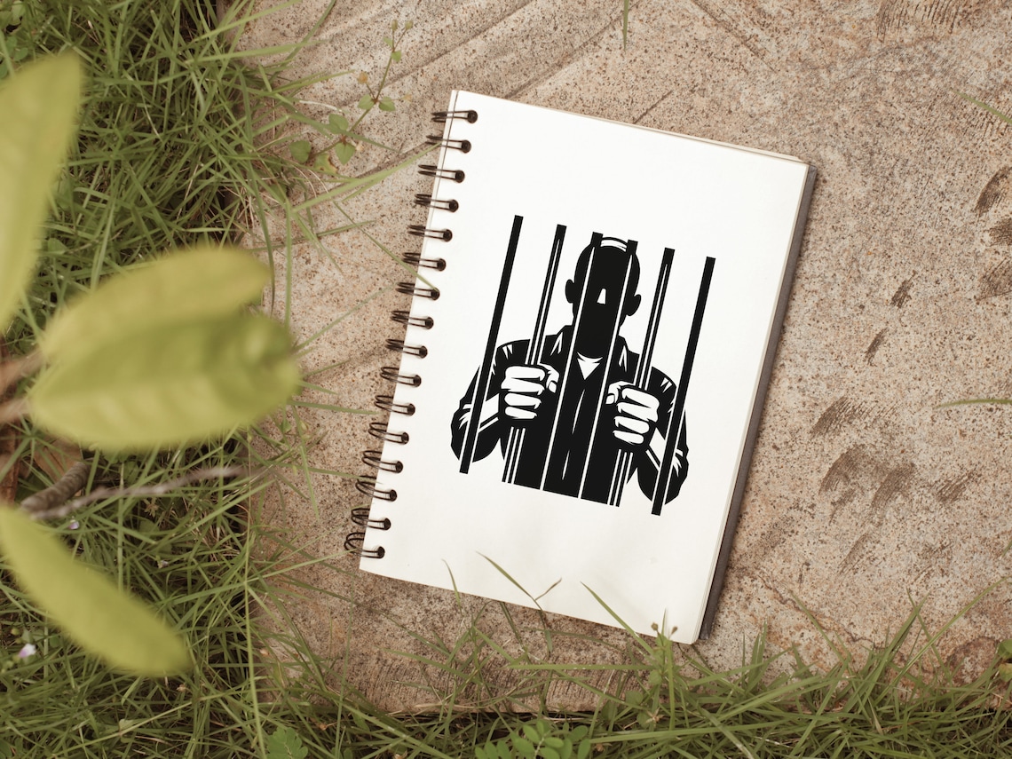 Prisoner SVG - Convict Prison Inmate Jail Criminal Silhouette Clip Art ...
