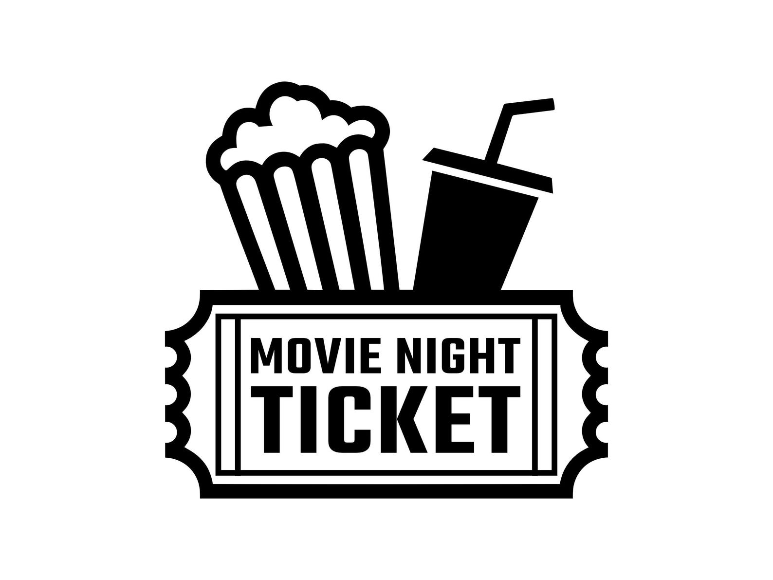 Movie Ticket SVG - Movie Night Cinema Film Theater Pass Printable Clip ...
