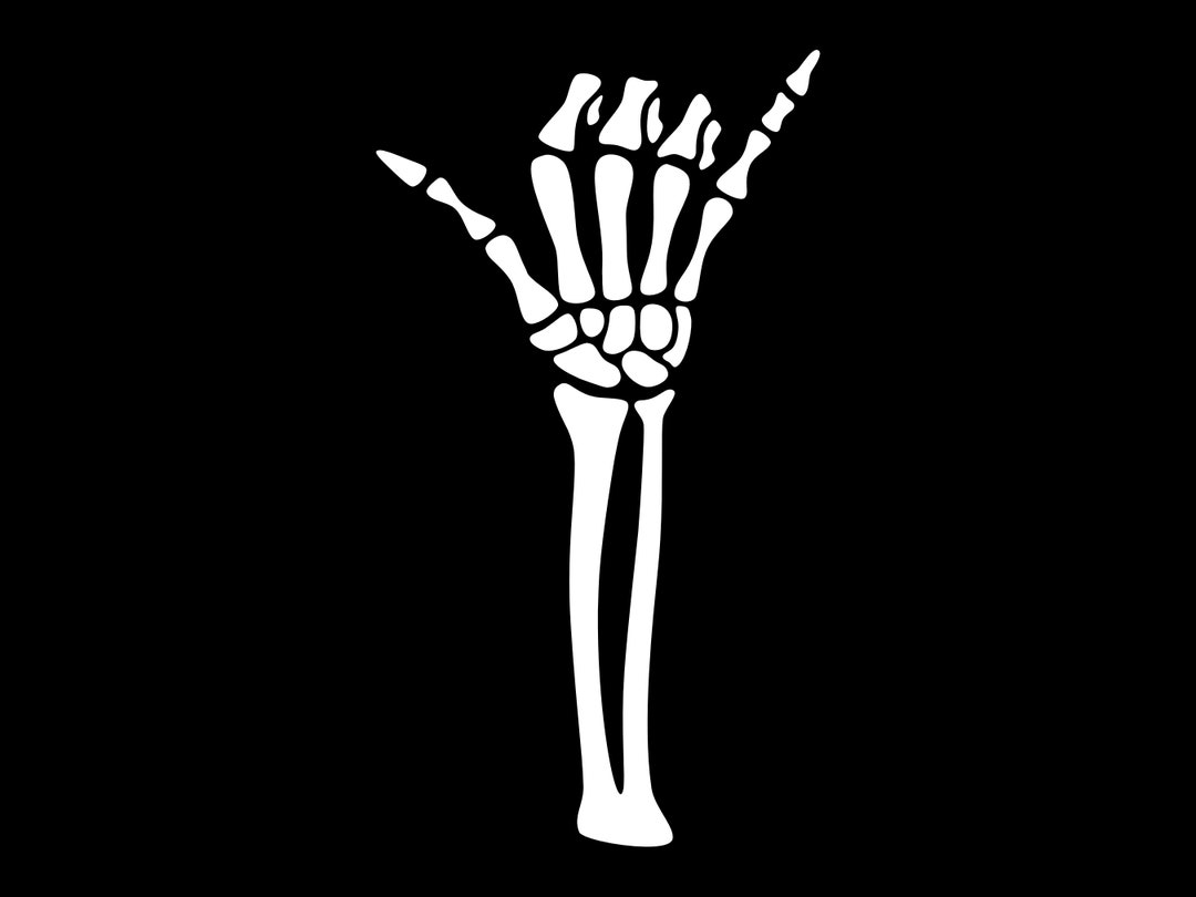 Skeleton Hand Hang Loose SVG, Skeleton Hand Silhouette,hang Loose Shaka ...