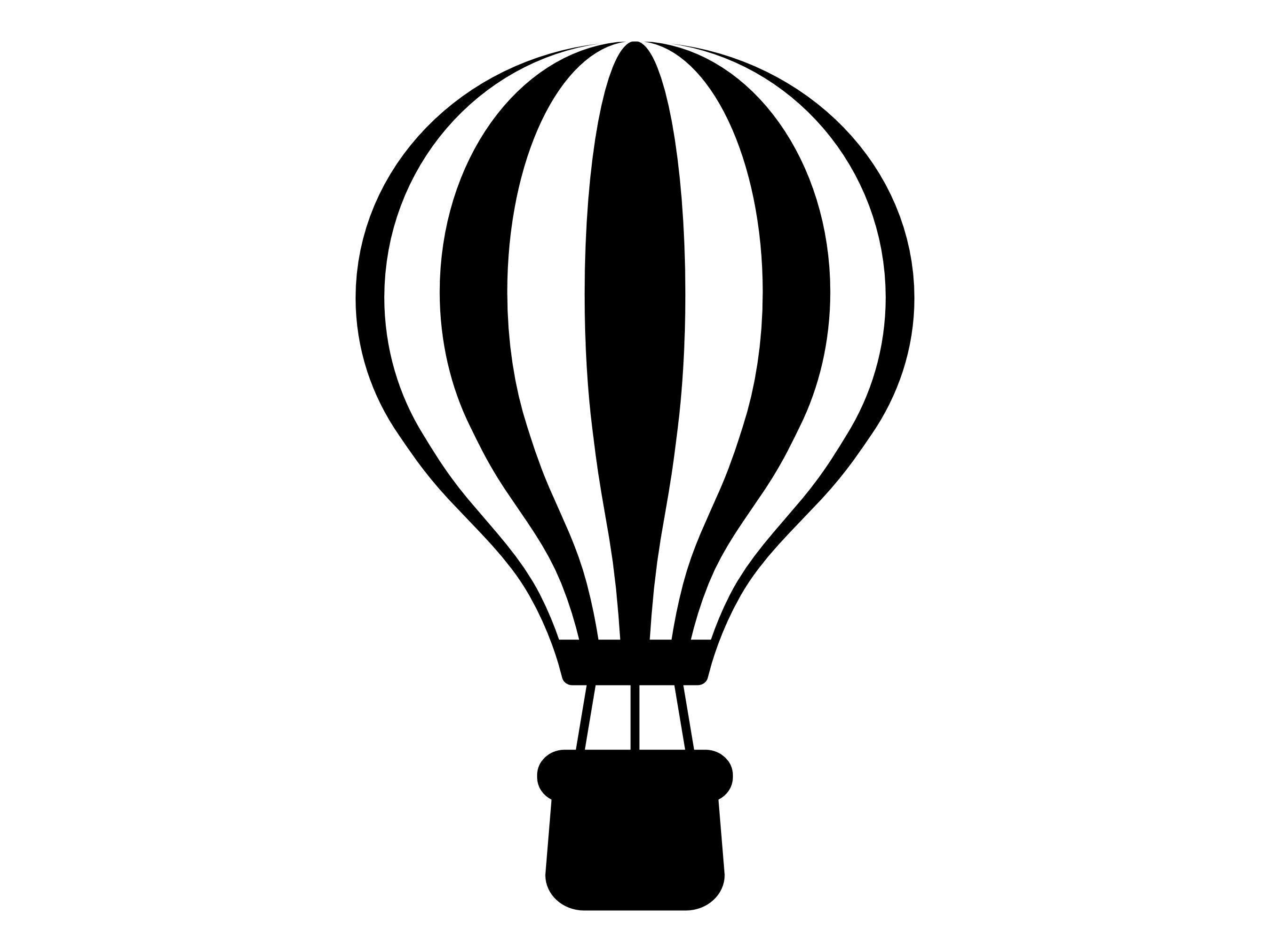 Hot Air Balloon SVG, Air Balloon Silhouette, Hot Air Balloon Clipart ...