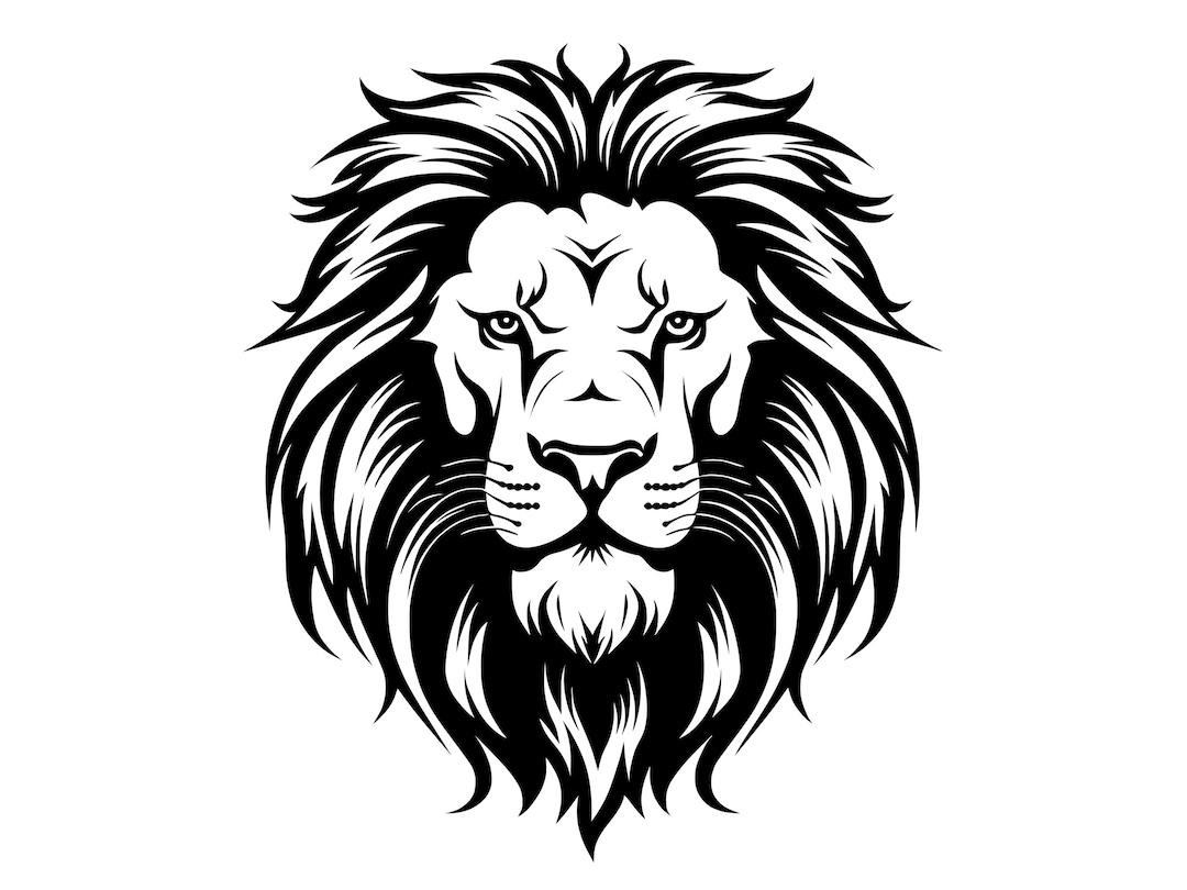 Lion Head SVG, Lion Silhouette, Lion Head Clipart, Lion Cut File, Lion ...