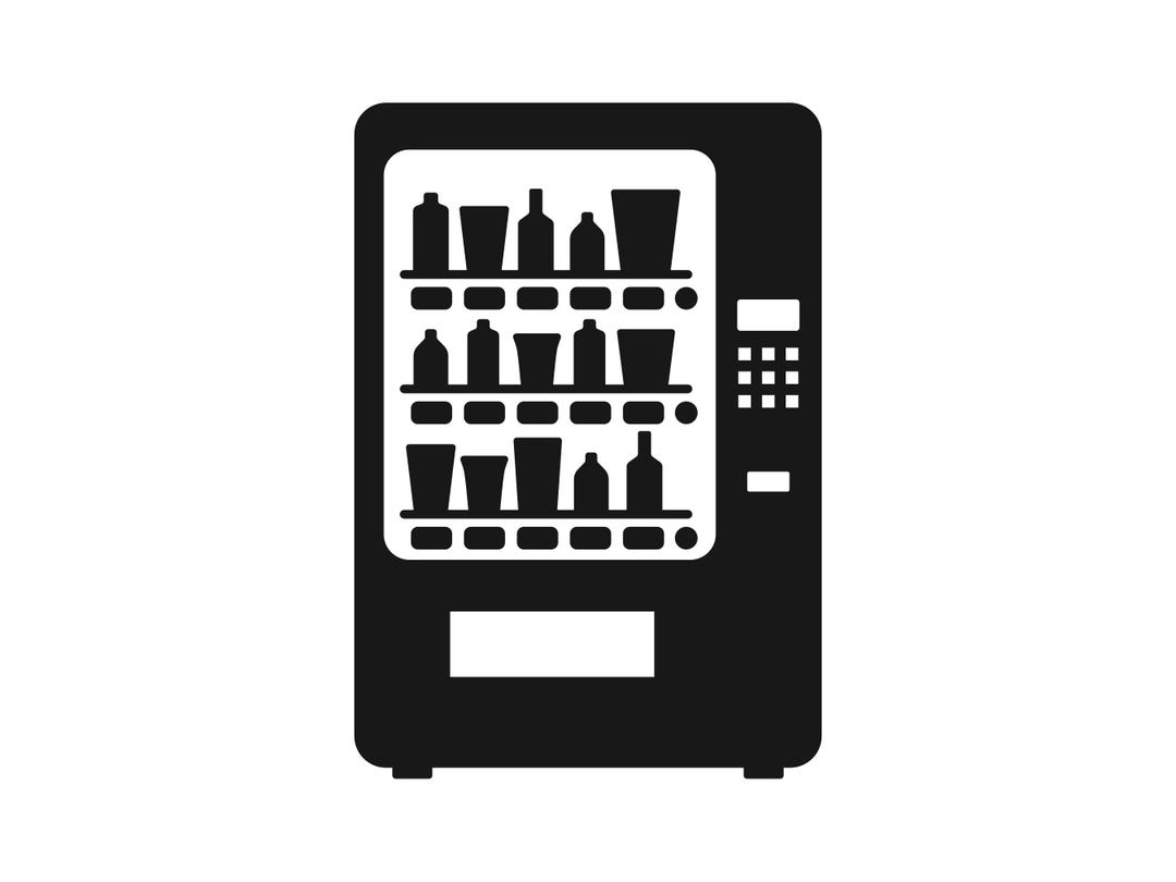 Vending Machine SVG - Snack Drink Food Candy Dispenser Printable Clip ...