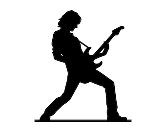 Rock With Guitar Svg, Jpg, Dxf and Png - Etsy Canada