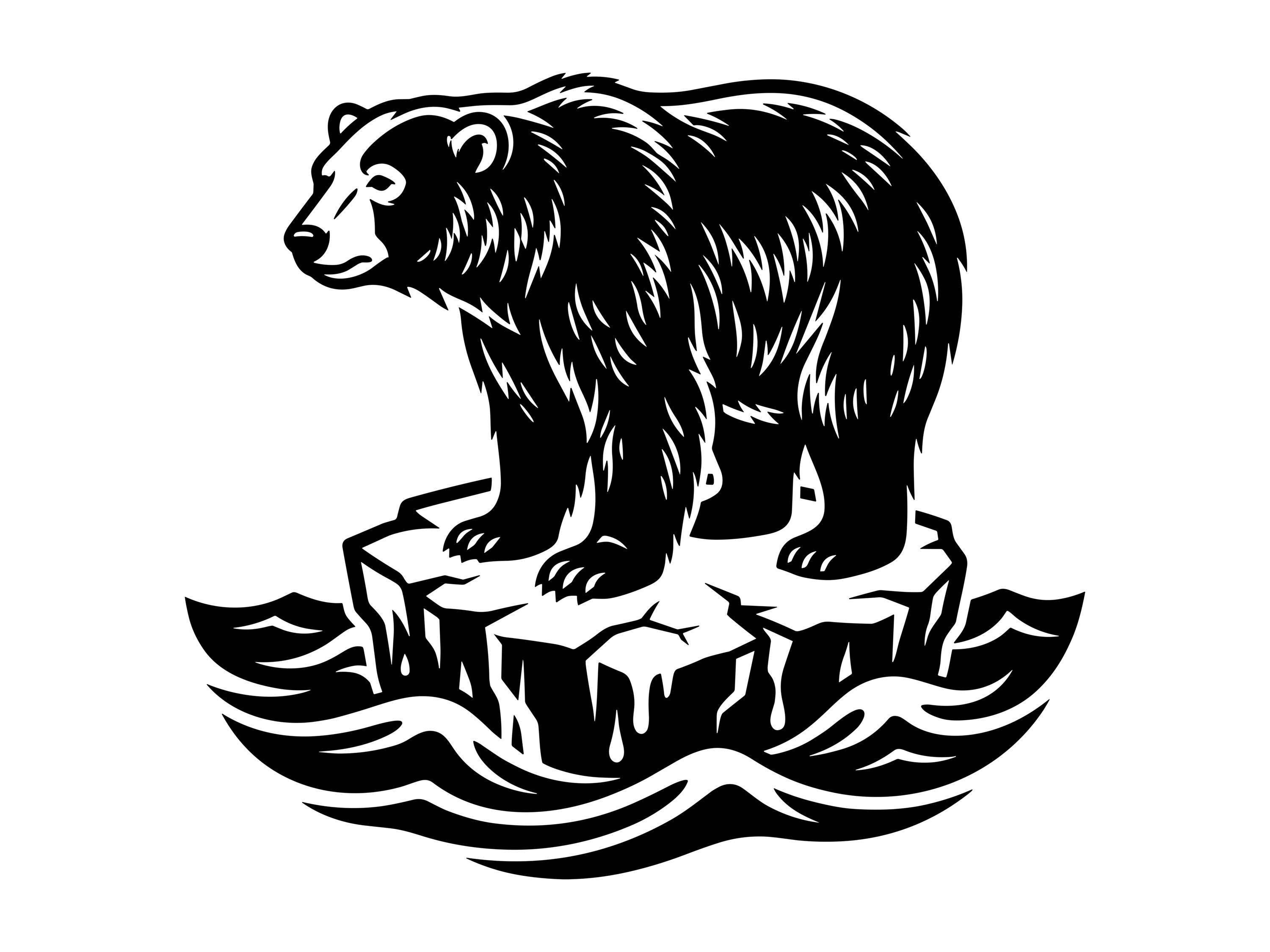 Polar Bear Iceberg SVG - Arctic Animal Wildlife Nature Winter North ...