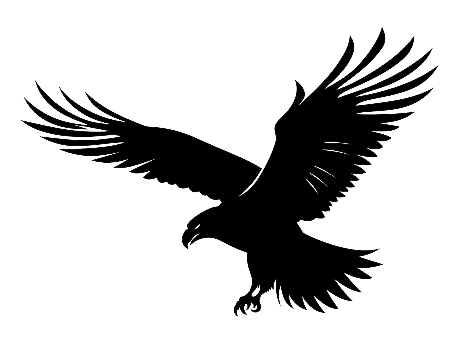 Flying Eagle SVG - American Bald Eagle Bird Printable Silhouette ...