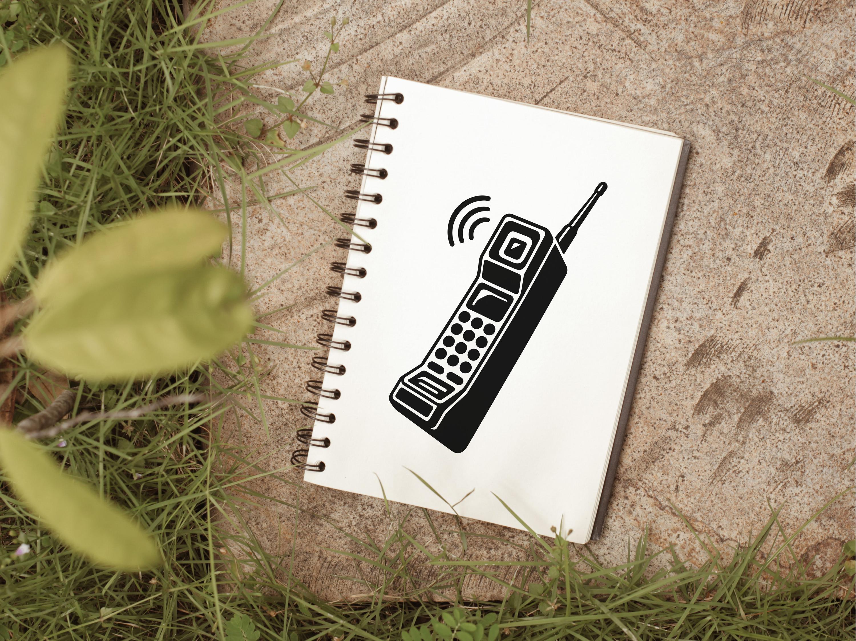 Retro Cell Phone SVG - Vintage Phone Nineties Tech Old School ...