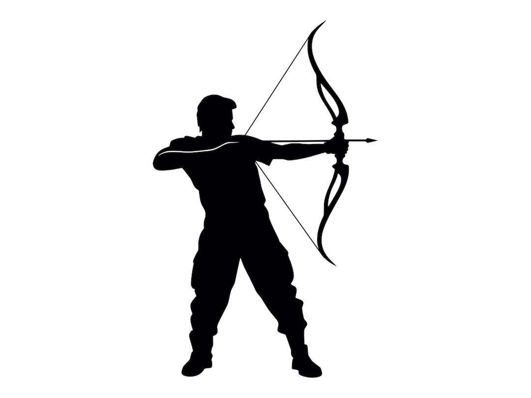 Archer SVG - Bowman Archery Bow and Arrow Survival Hunting Silhouette ...