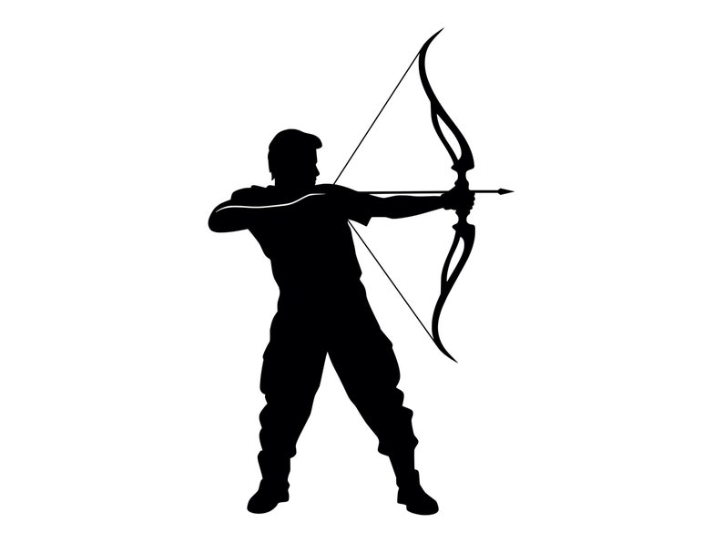 Archer SVG - Bowman Archery Bow and Arrow Survival Hunting Silhouette ...