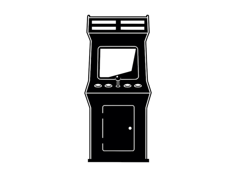Arcade Machine SVG Arcade Game Retro Video Gaming Printable Clip Art ...