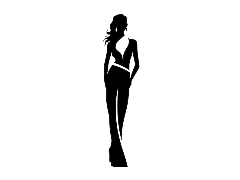Runway Model SVG Fashion Modelling Catwalk Supermodel - Etsy