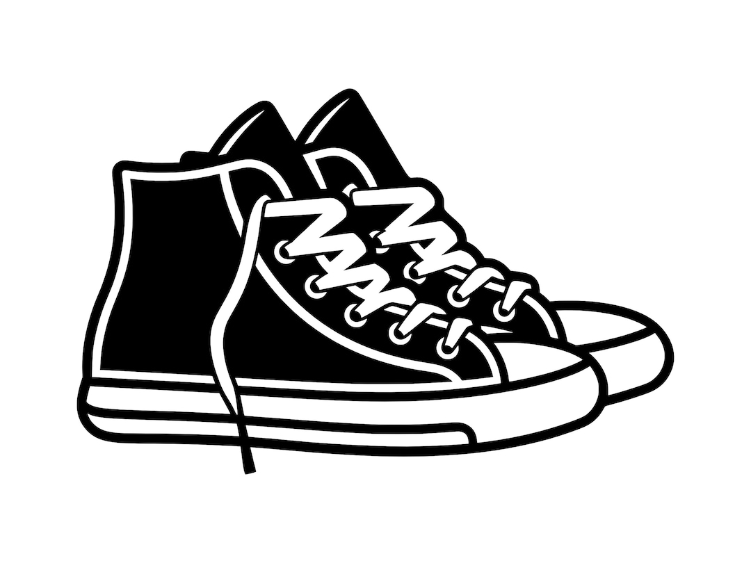 Sneakers SVG - Shoes Footwear Boots Kicks Fashion Silhouette Clip Art ...