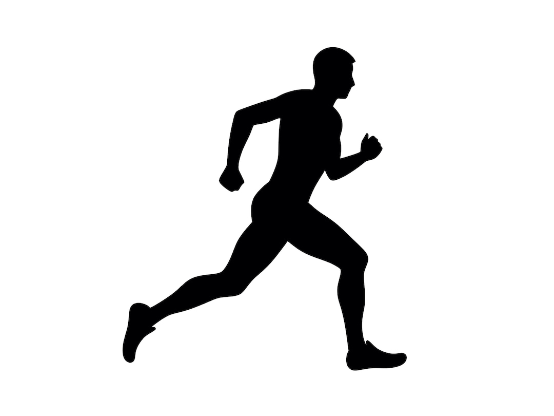 Runner SVG - Athlete Jogger Running Man Silhouette Clipart Cut File ...