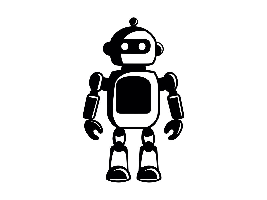 Robot SVG - Robotic Toy Automation Bot Silhouette Clipart Cut File ...