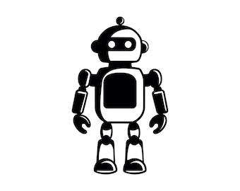 Robot SVG/ Robot Clipart/ Cut Files/ Cricut/ Silhouette/ Iron On/ Decal ...