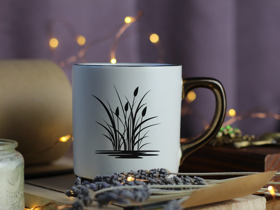 Reeds SVG - Aquatic Grass Floral Water Reed Marshland Plants Printable ...