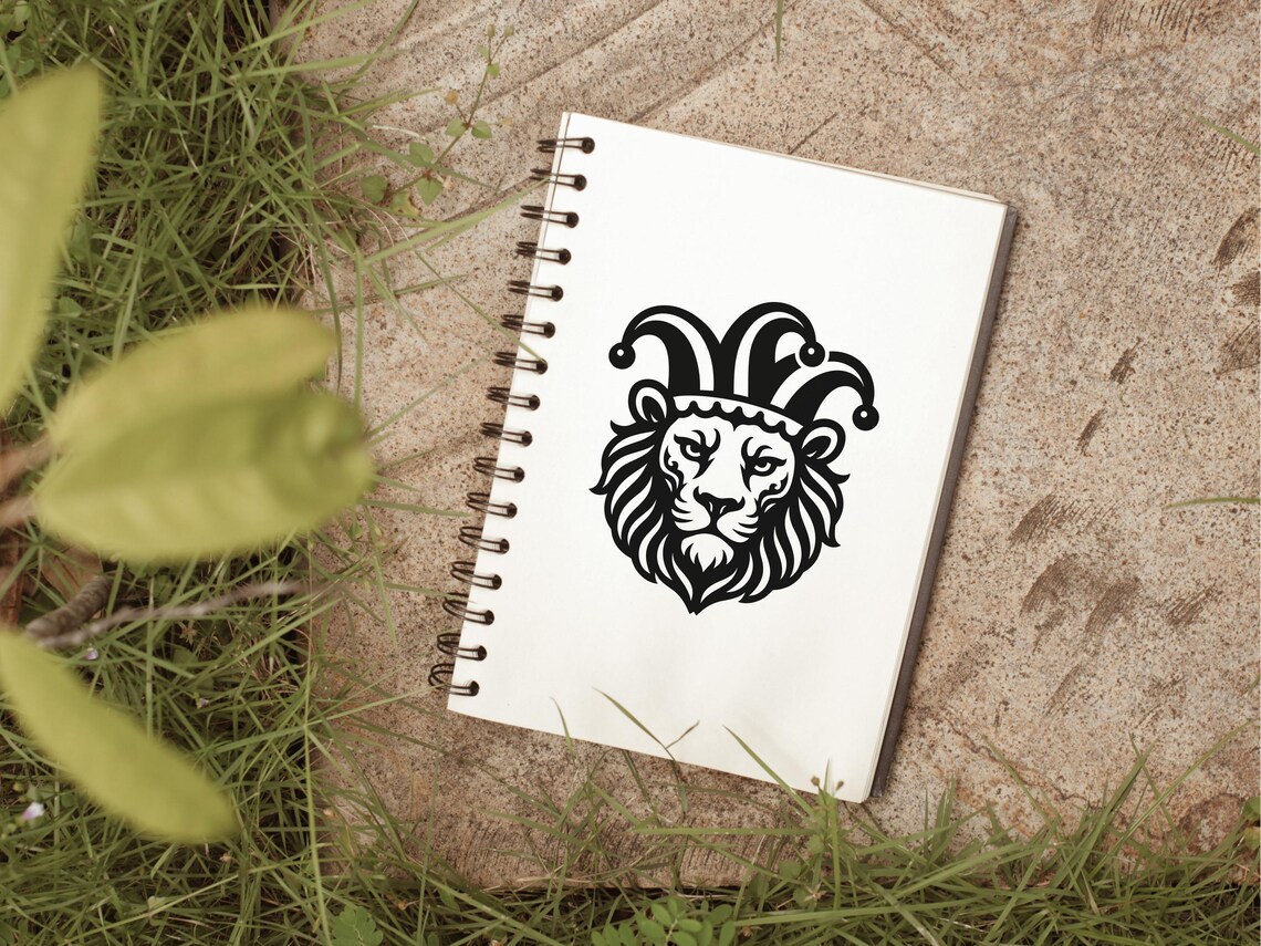 Lion Jester SVG - Circus Animal Joker Face Carnival Clown King Mascot ...
