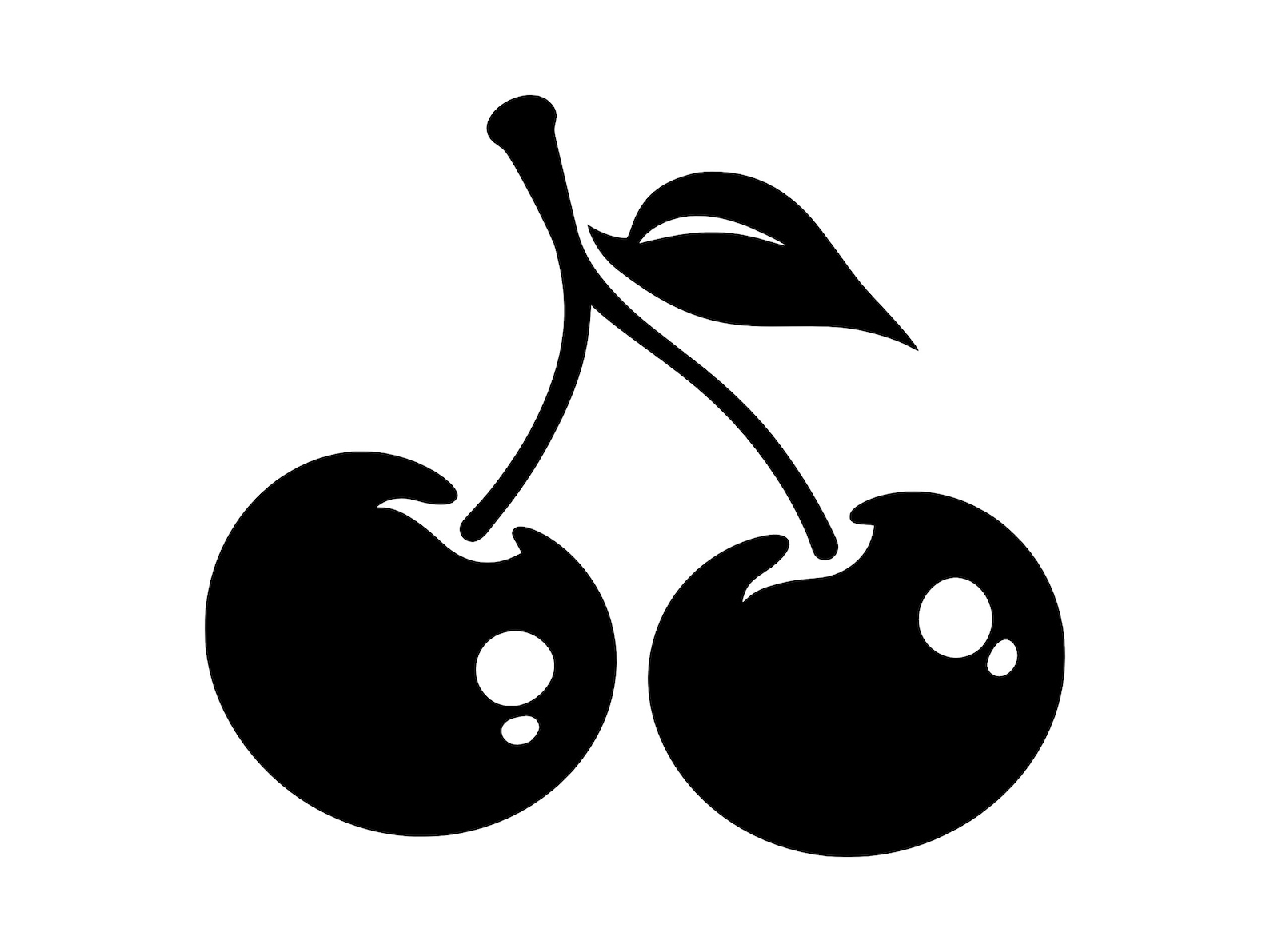 Cherries SVG - Cherry Fruit Food Silhouette Clip Art Cut File, Instant ...