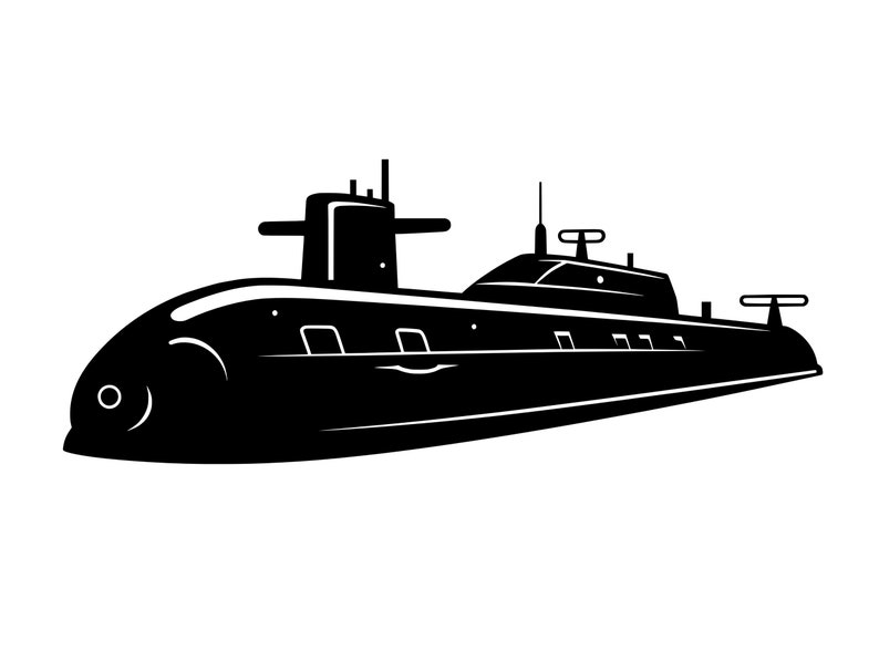 U-Boot SVG, U-Boot Silhouette, U-Boot Clipart, U-Boot geschnitten Datei, U-Boot Design, U-Boot ...