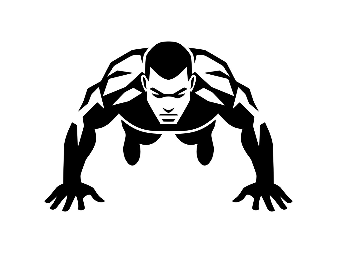 Pushups SVG - Fitness Gym Workout Body Building Exercise Printable Clip ...