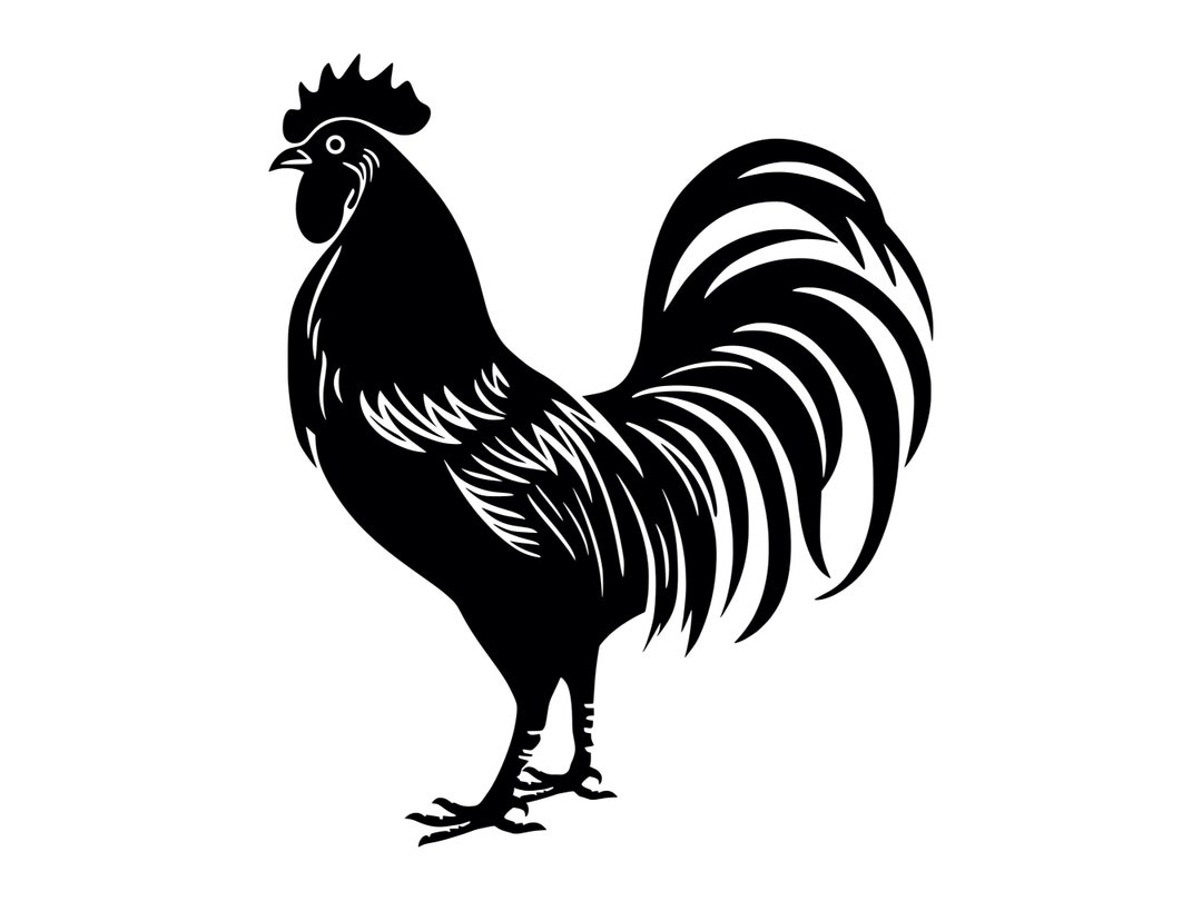 Rooster SVG - Chicken Poultry Bird Farm Animal Silhouette Clip Art Cut ...