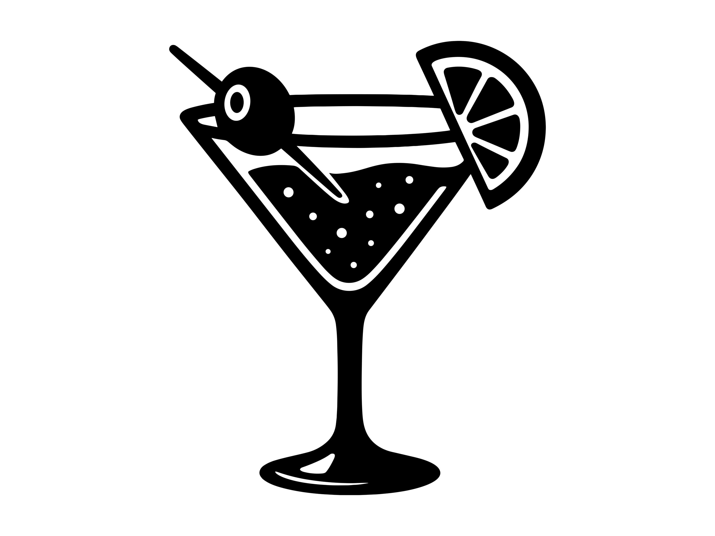 Cocktail Glass SVG - Happy Hour Drink Summer Party Margarita Martini ...