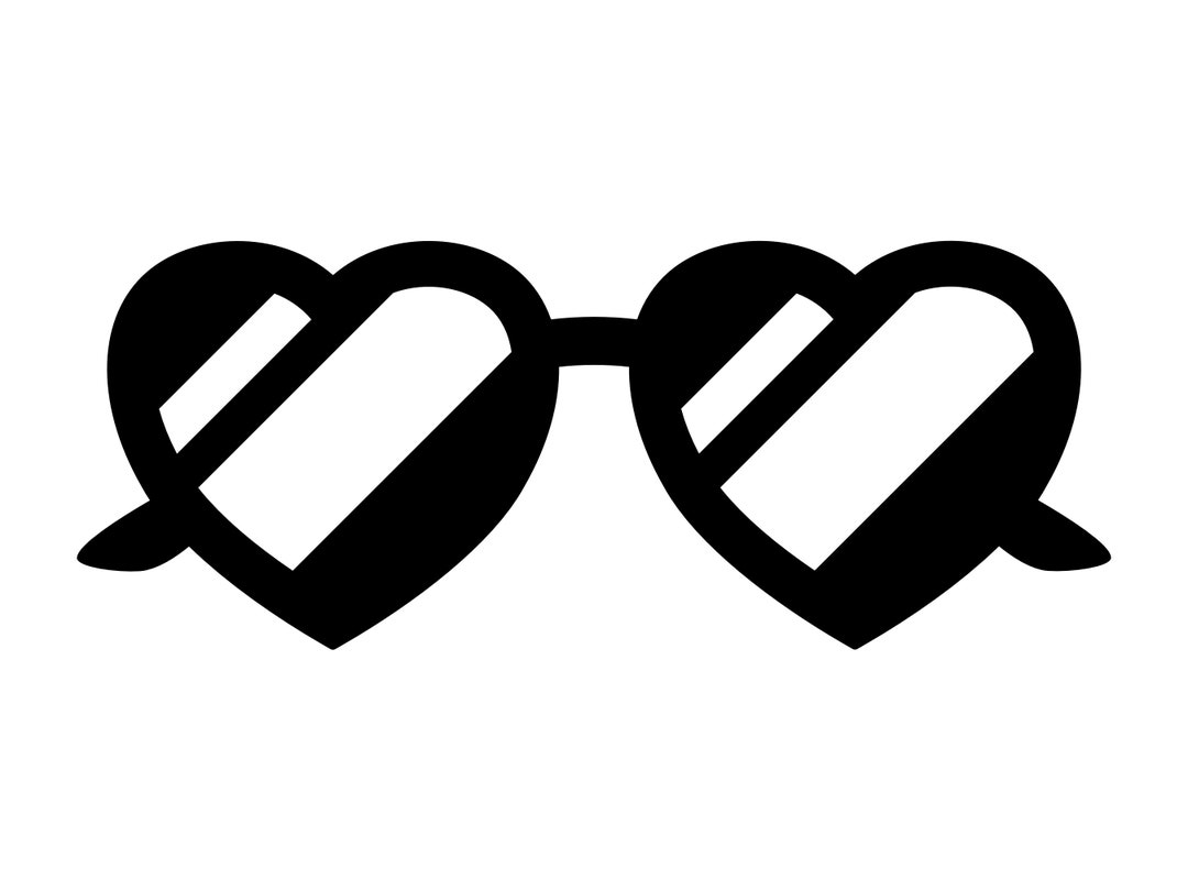 Heart Shaped Sunglasses Love Heart Cute Summer Glasses - Instant ...