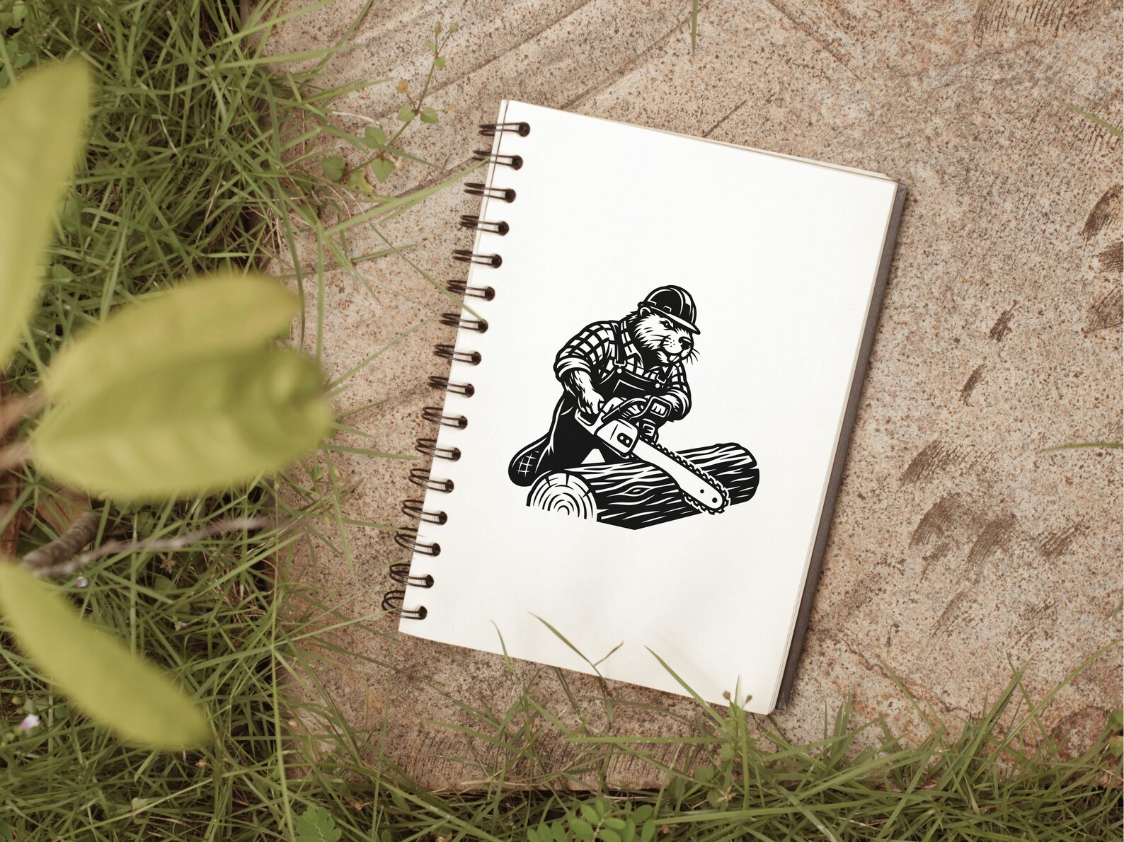 Chainsaw Beaver SVG - Lumberjack Animal Woodland Worker Tree Cutting ...