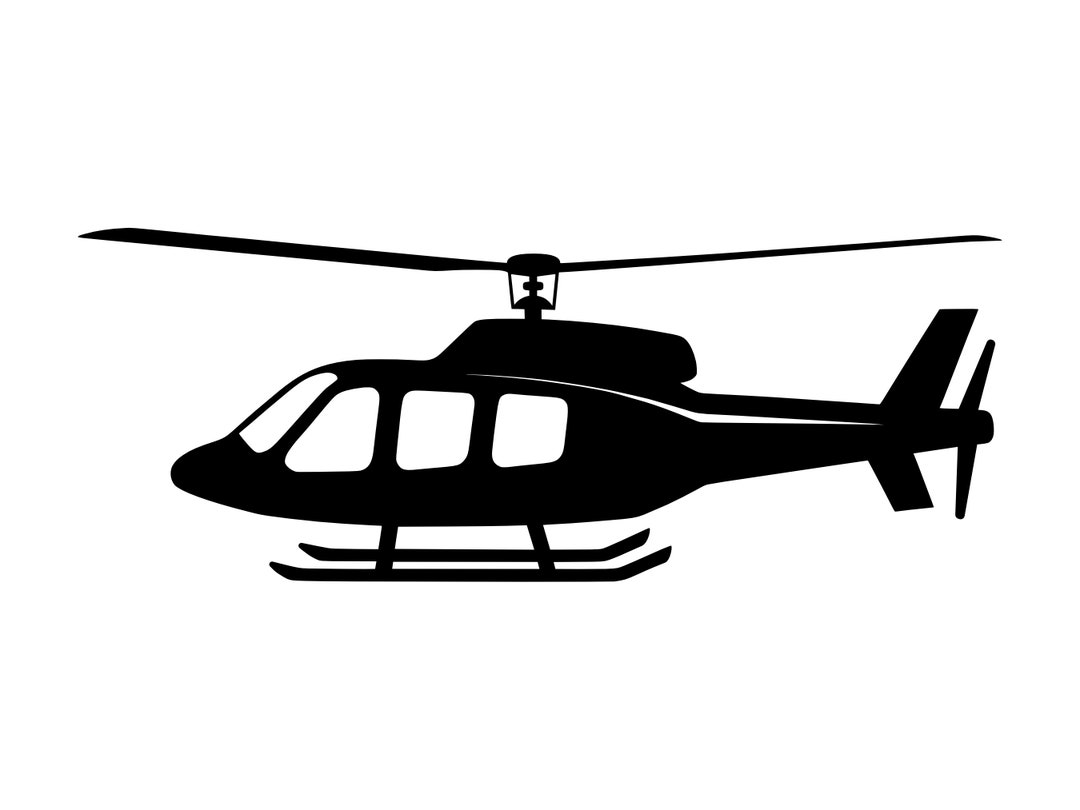 Helicopter SVG - Chopper Aircraft Rotorcraft Flight Silhouette Clip Art ...