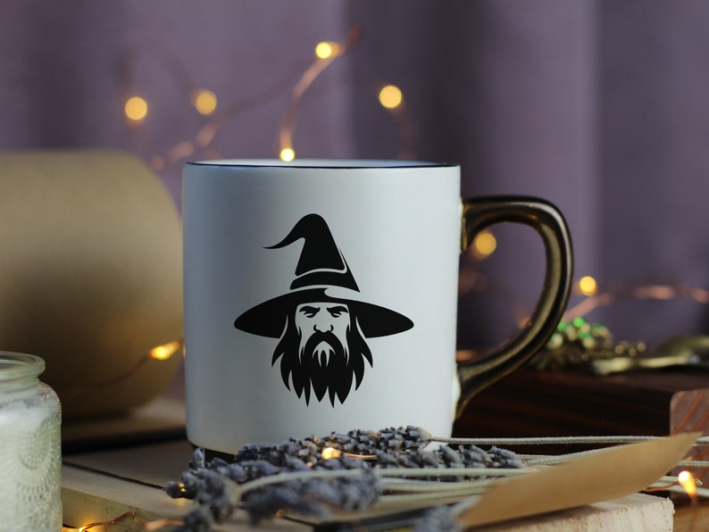 Wizard Head SVG Fantasy Wizard Magic Sorcerer Silhouette - Etsy