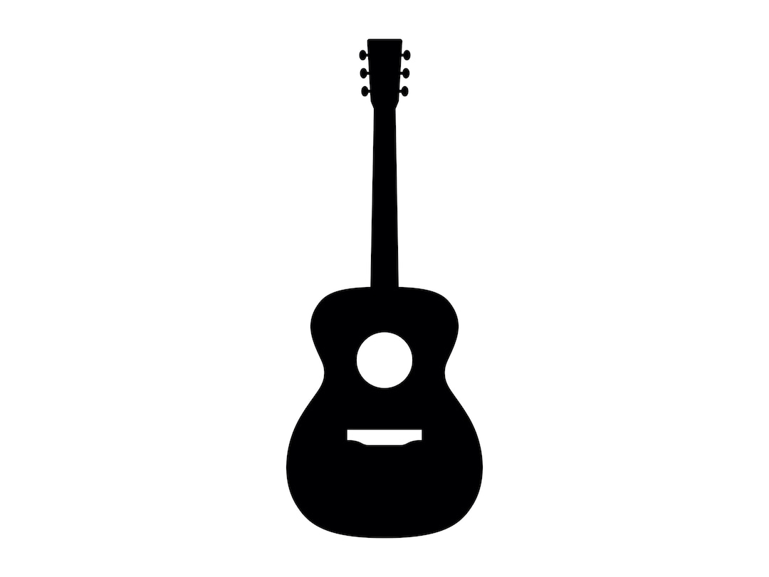 Acoustic Guitar SVG - Musical Instrument Country Folk Silhouette Clip ...