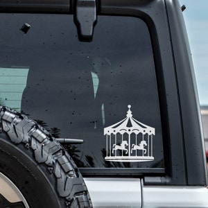 Merry Go Round SVG Carousel Fairground State Fair Ride Silhouette ...