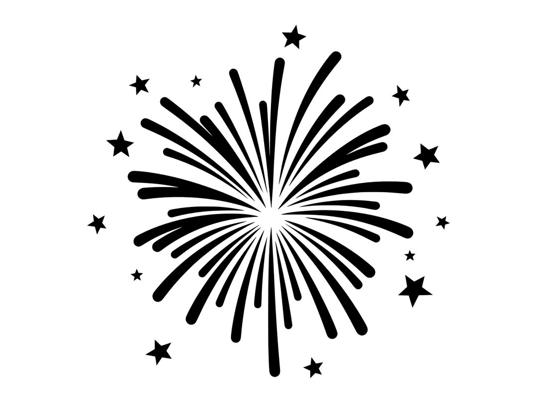 Fireworks SVG Firecracker New Years Celebrations Printable Clip Art Cut ...