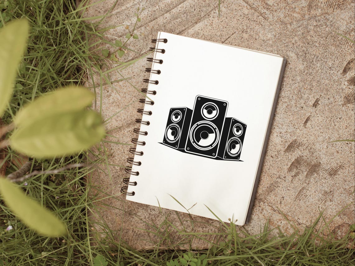 Speakers SVG - Audio Gear Live Music Stereo Subwoofer Printable Clip ...